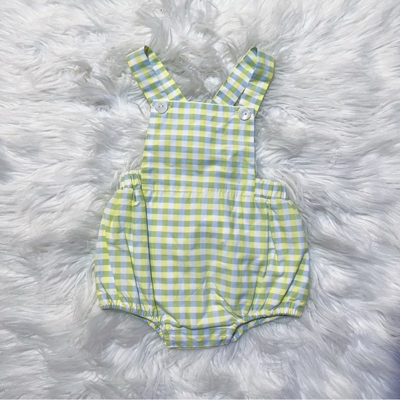 Jacadi | One Pieces | Jacadi Lemon Checker Bodysuit Overalls 0 Cotton ...